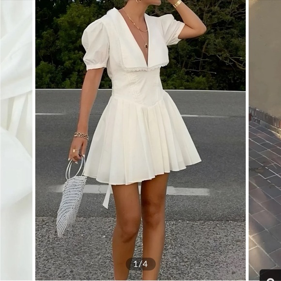 Commense | Dresses | Commense Lace Up Doll Collar Dress | Poshmark